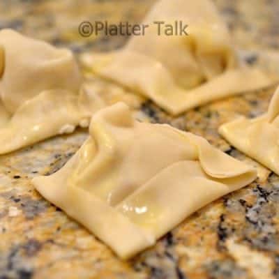 Wonton Ravioli with Sausage and Ricotta Cheese - Dinner in 15 Minutes
