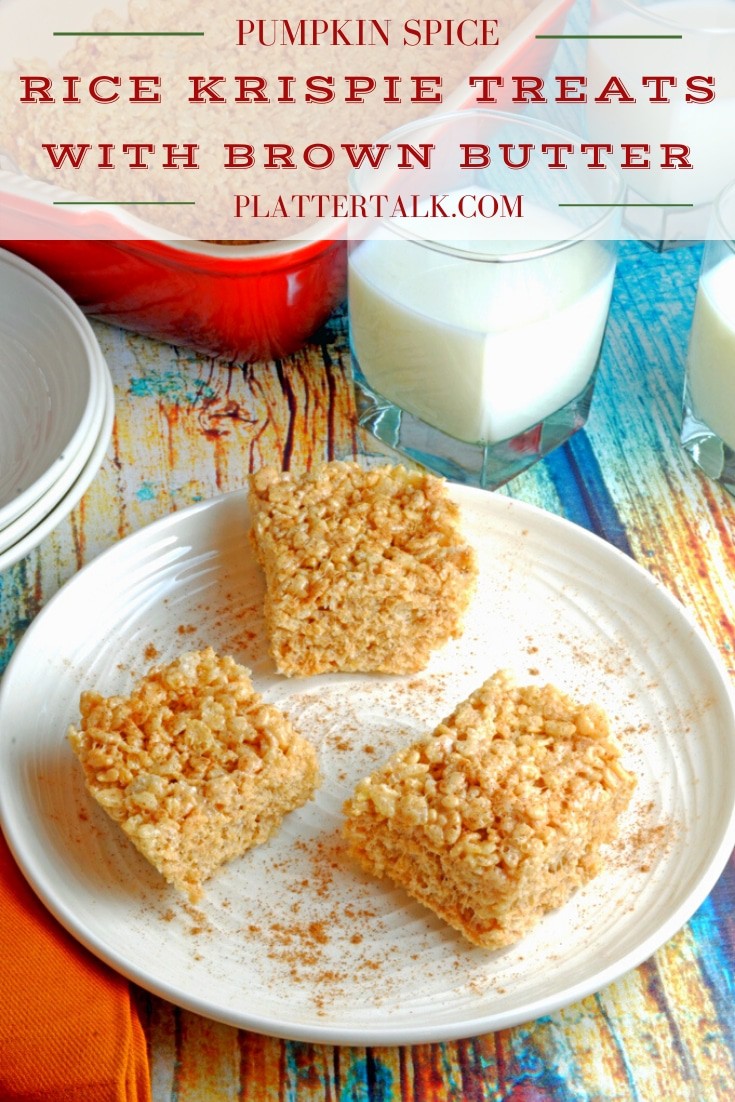 Pumpkin Spice Rice Krispie Treats A Perfect Fall Treat Platter Talk