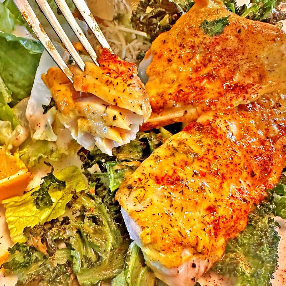 Air Fryer Rockfish with Golden Mayo Glaze - Platter Talk