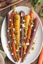 Roasted Rainbow Carrots with Maple Balsamic Glaze - Platter Talk